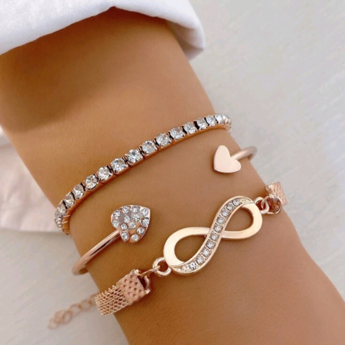 Ladies' Aqua Blue Rhinestone Watch with Bracelet | FASH | Women's ...