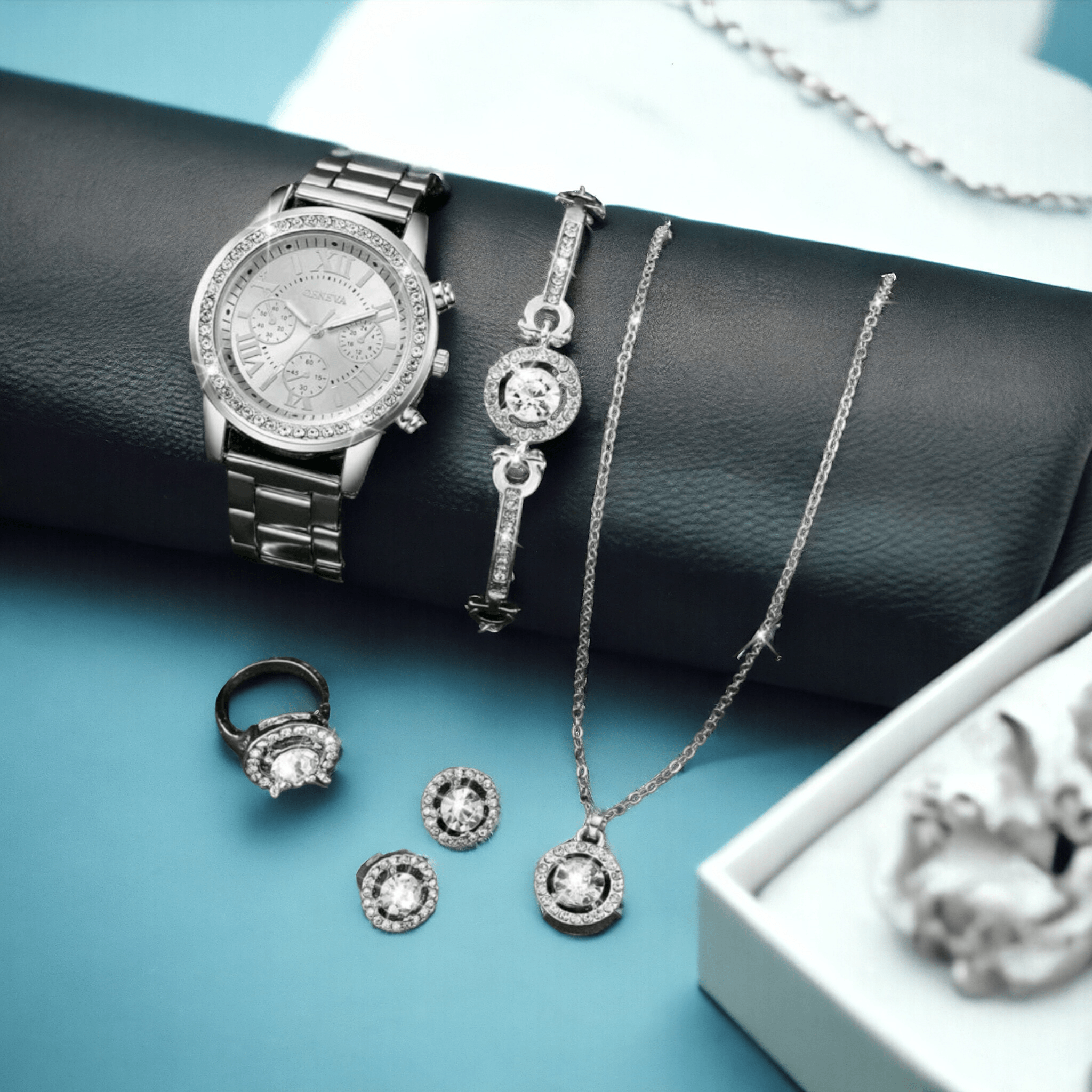 Women's Watch with Rhinestone Jewelry set | FASH | Women's Clothing ...